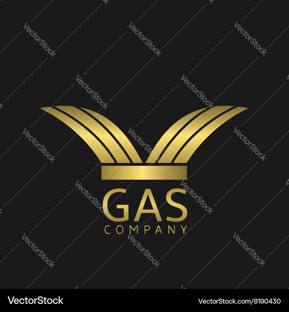 Gas company logo Royalty Free Vector Image - VectorStock