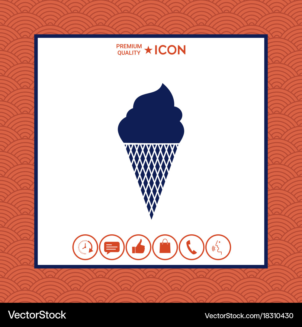 Ice cream symbol icon Royalty Free Vector Image