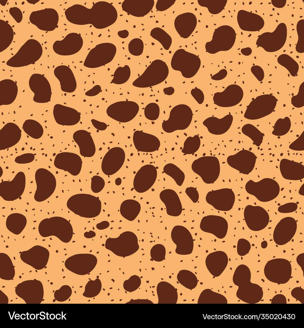 Leopard skin texture seamless pattern Royalty Free Vector