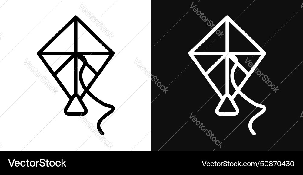 Makar sankranti icon set kite symbol indian Vector Image