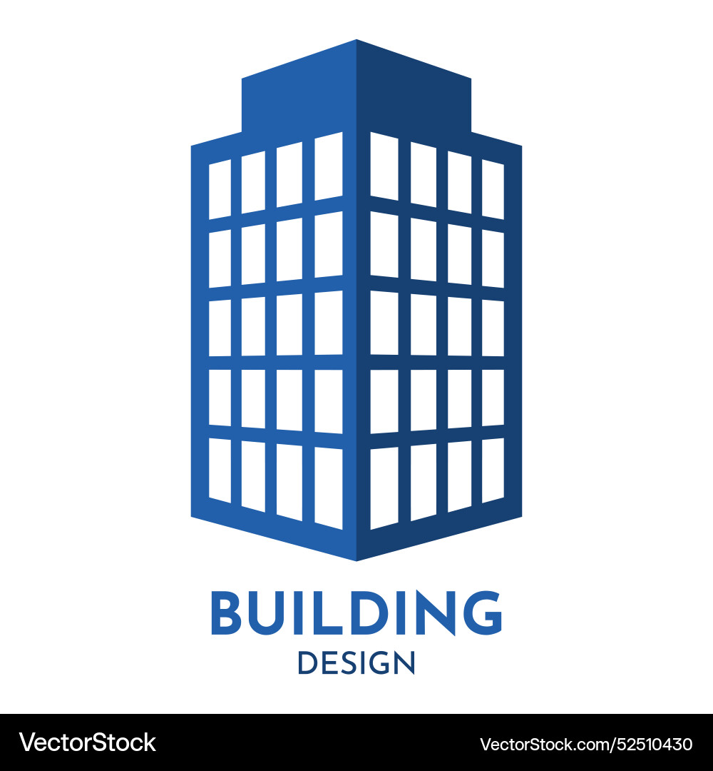 Modern skyscraper building icon city architecture Vector Image
