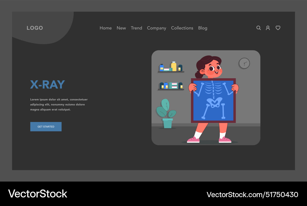 Pediatric radiology concept Royalty Free Vector Image