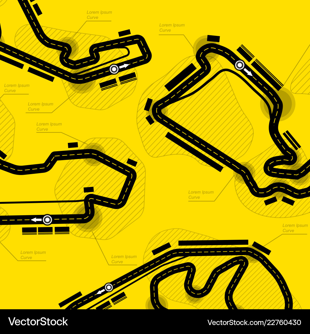 Race track circuit Royalty Free Vector Image - VectorStock