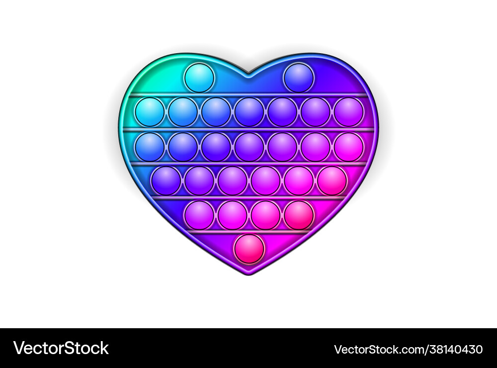 Rainbow Pop It Fidget Toy Royalty Free Vector Image