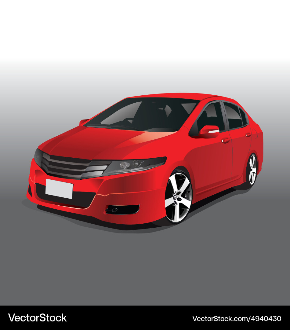 Red car Royalty Free Vector Image - VectorStock