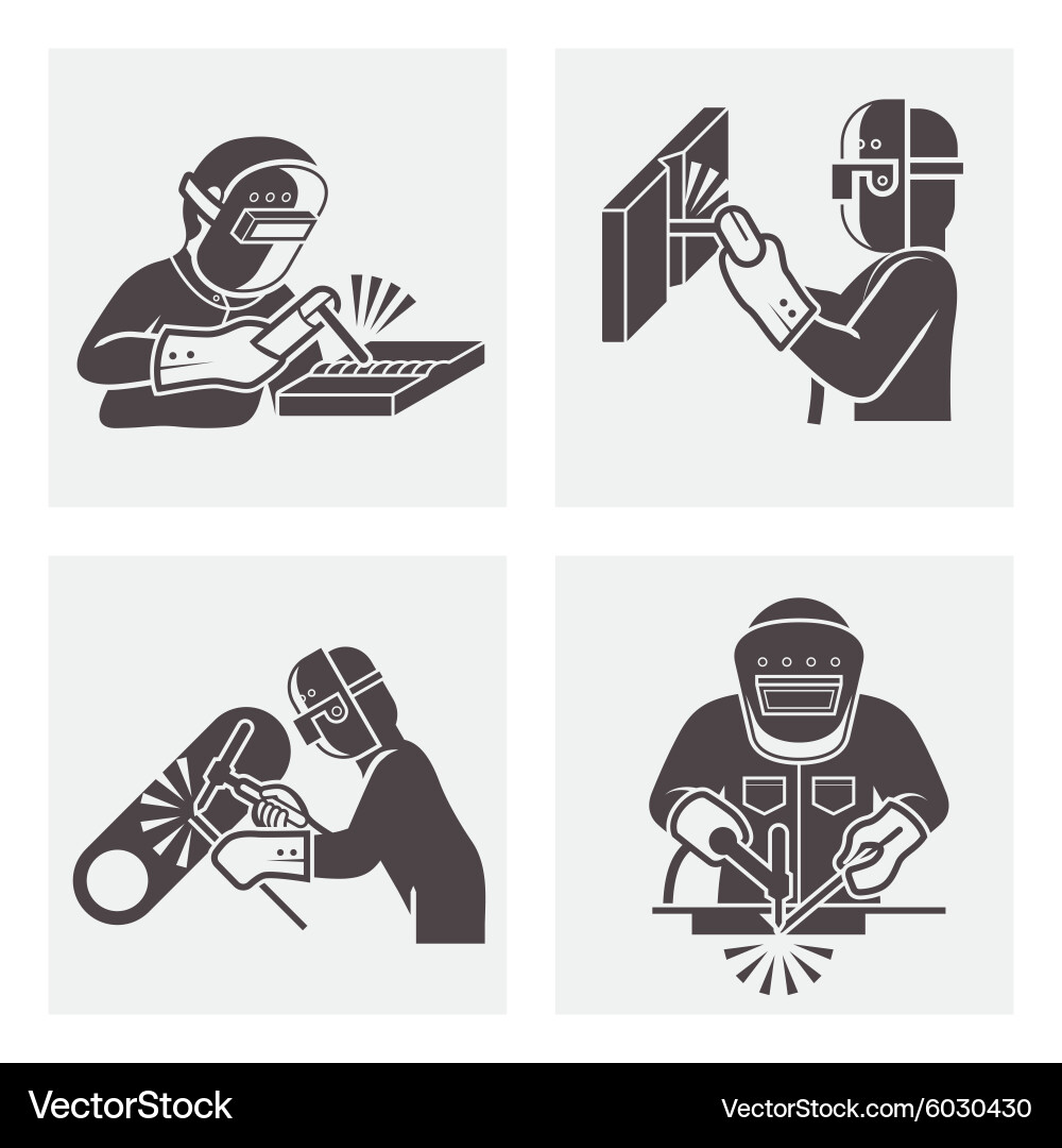 Welding icons Royalty Free Vector Image - VectorStock