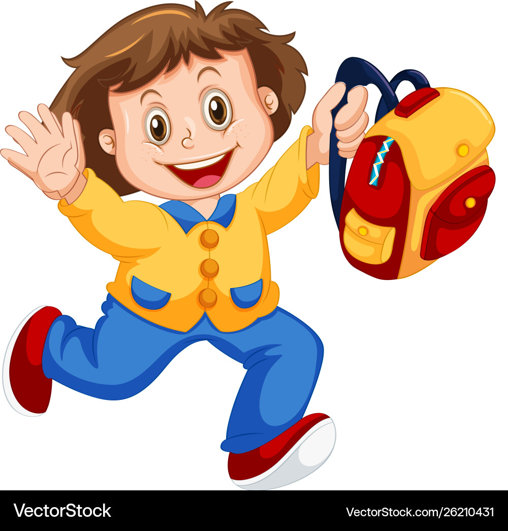 A happy girl on white background Royalty Free Vector Image