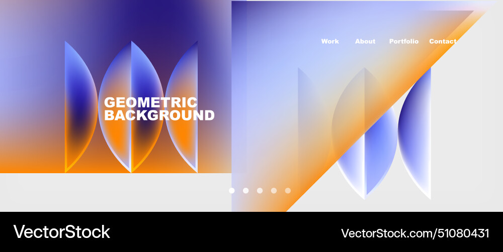 A liquid gradient background in electric blue and Vector Image