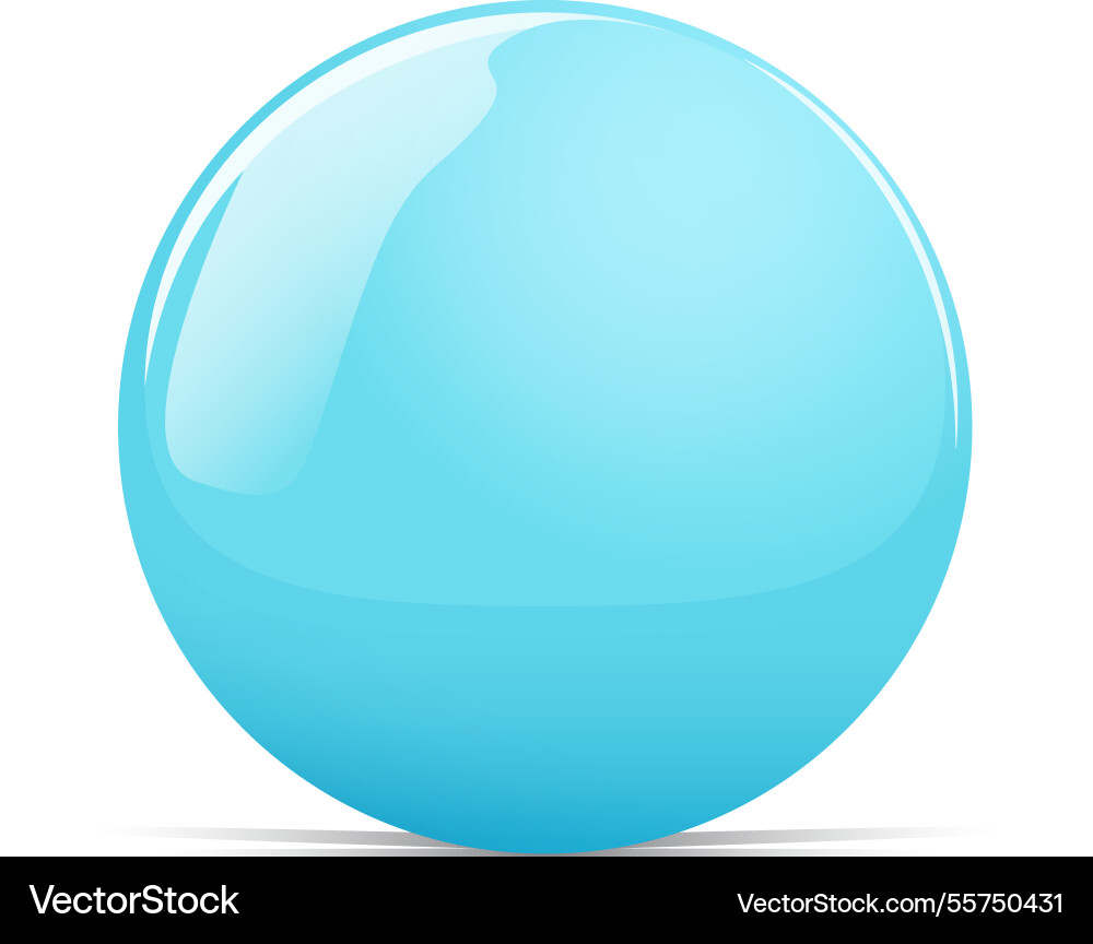 A shiny light blue spherical graphic Royalty Free Vector