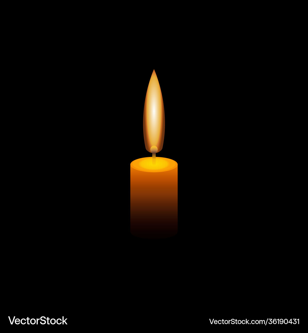 Candle light Royalty Free Vector Image - VectorStock