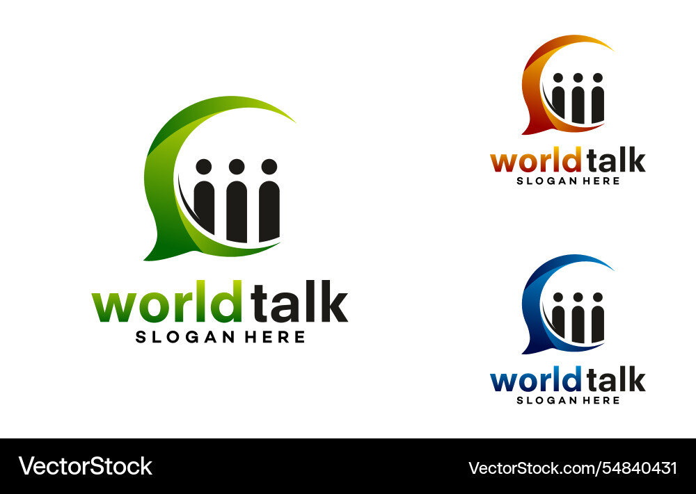 Discussion group logo template consult forum Vector Image