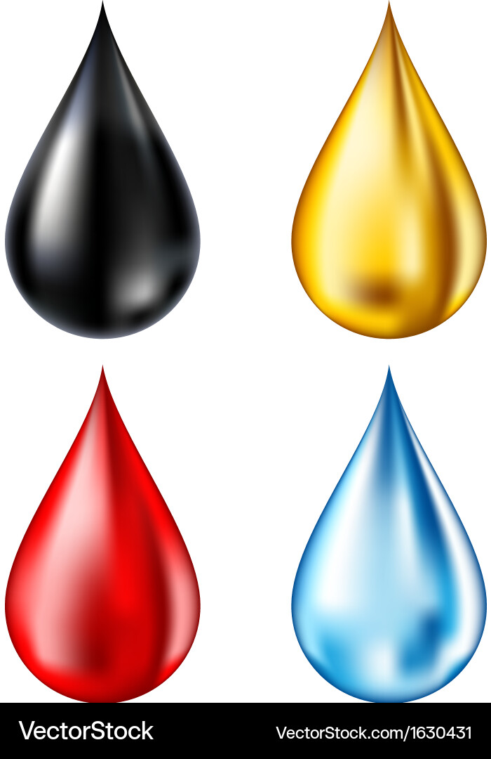 Drop set Royalty Free Vector Image - VectorStock