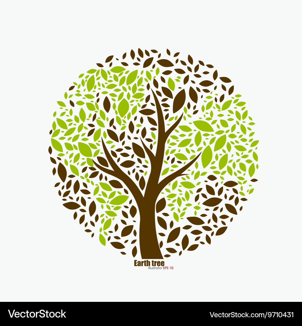 Earth tree Royalty Free Vector Image - VectorStock