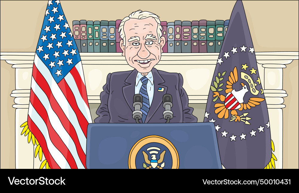 Government official making an statement Royalty Free Vector