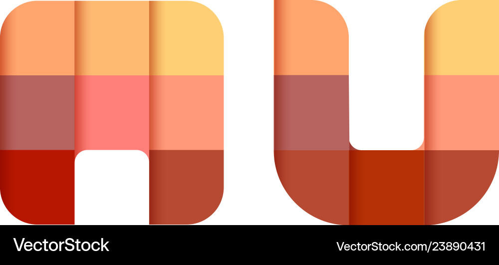 Initial letters av square pixel logo design Vector Image