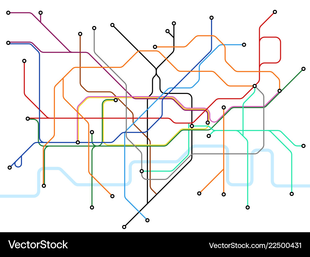 London underground map subway public Royalty Free Vector