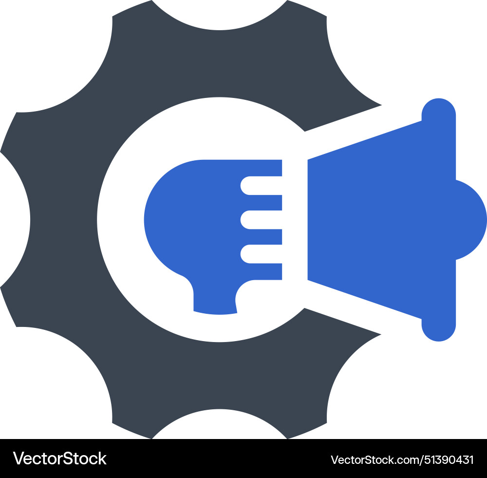 Marketing automation icon Royalty Free Vector Image