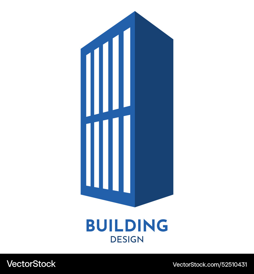 Modern skyscraper building icon city architecture – Royalty-Free Vector ...
