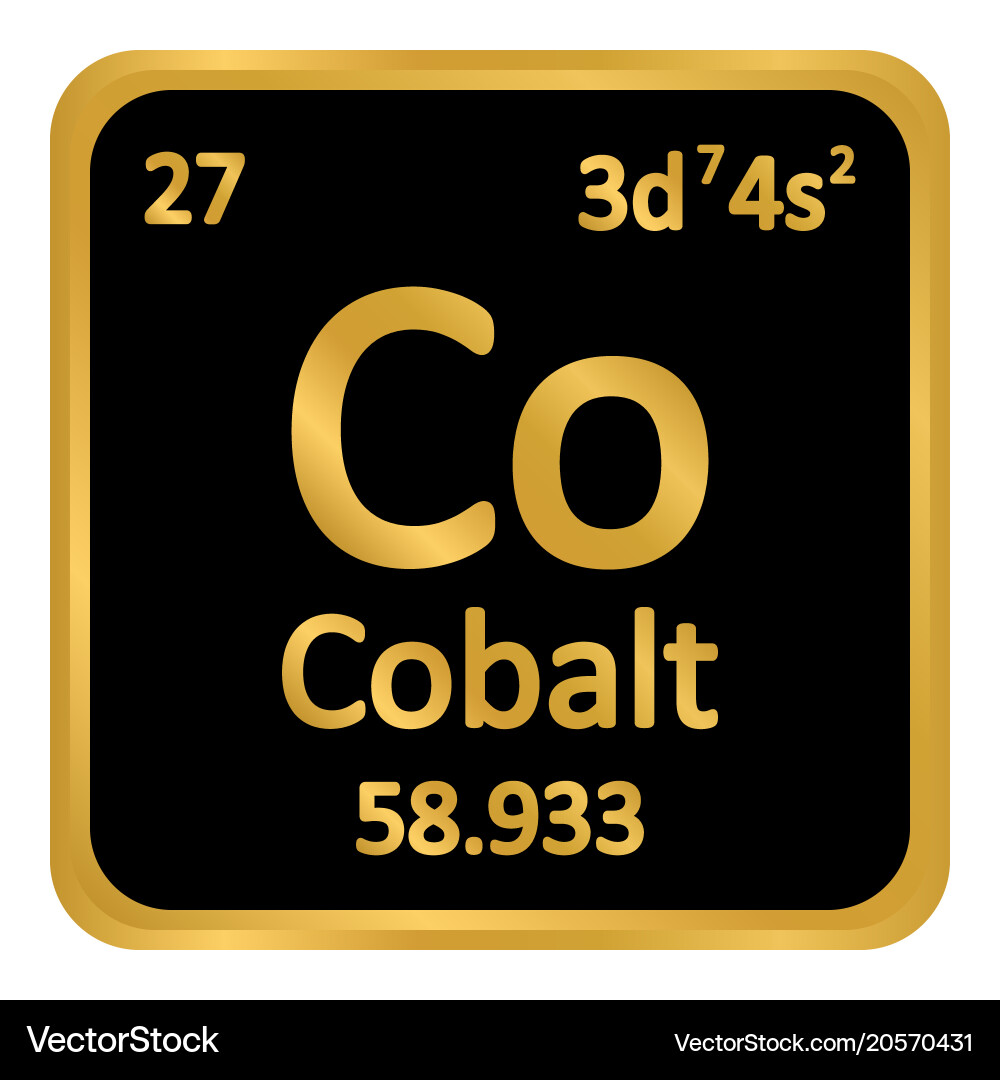Periodische Tabelle Element Cobalt Icon Lizenzfreier Vektor