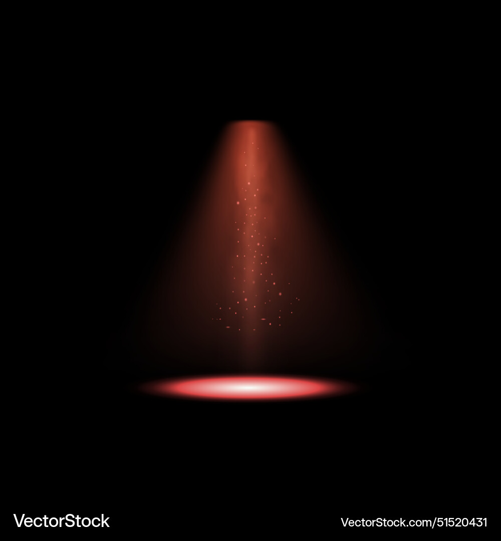 Realistic red vertical beam light effect smoke Vector Image