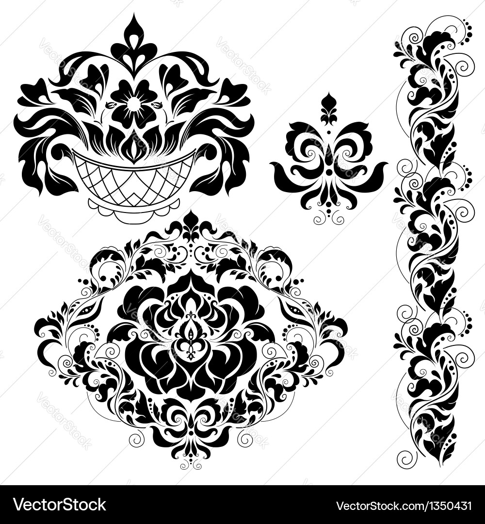 Set of ornate ornaments Royalty Free Vector Image