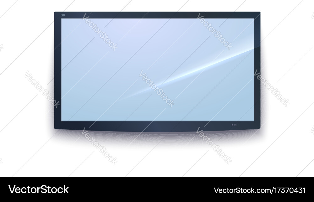 Smart tv icon dark screen led hanging Royalty Free Vector