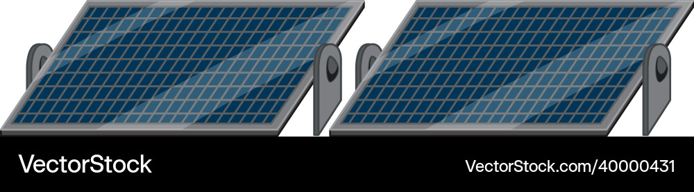 Solar cell panels on white background Royalty Free Vector