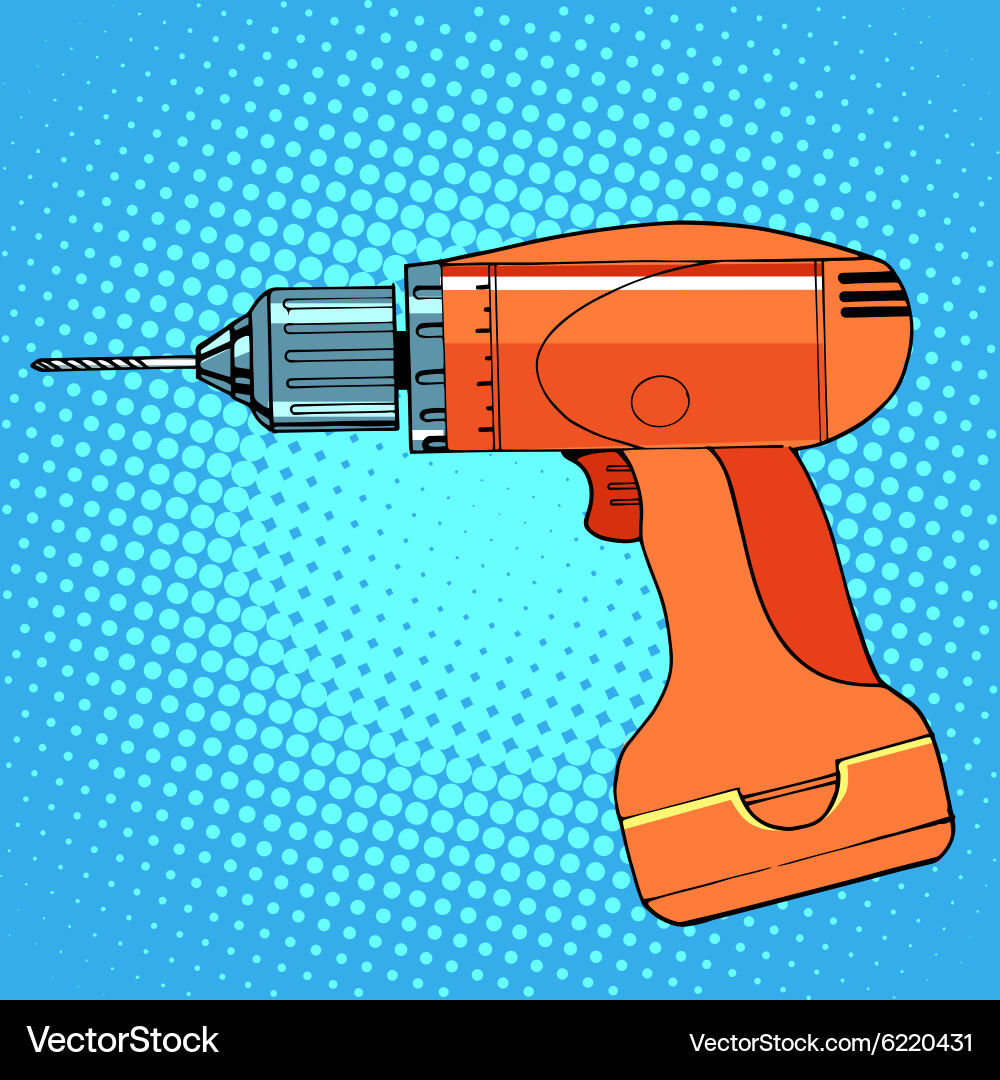 Work tool drill screwdriver Royalty Free Vector Image