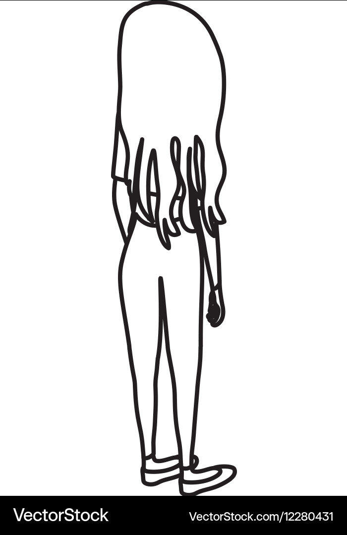 Young woman body complete Royalty Free Vector Image