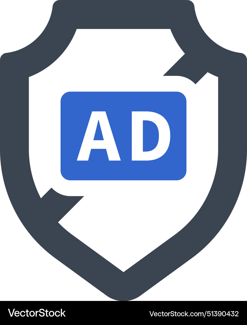 Ad blocker icon Royalty Free Vector Image - VectorStock