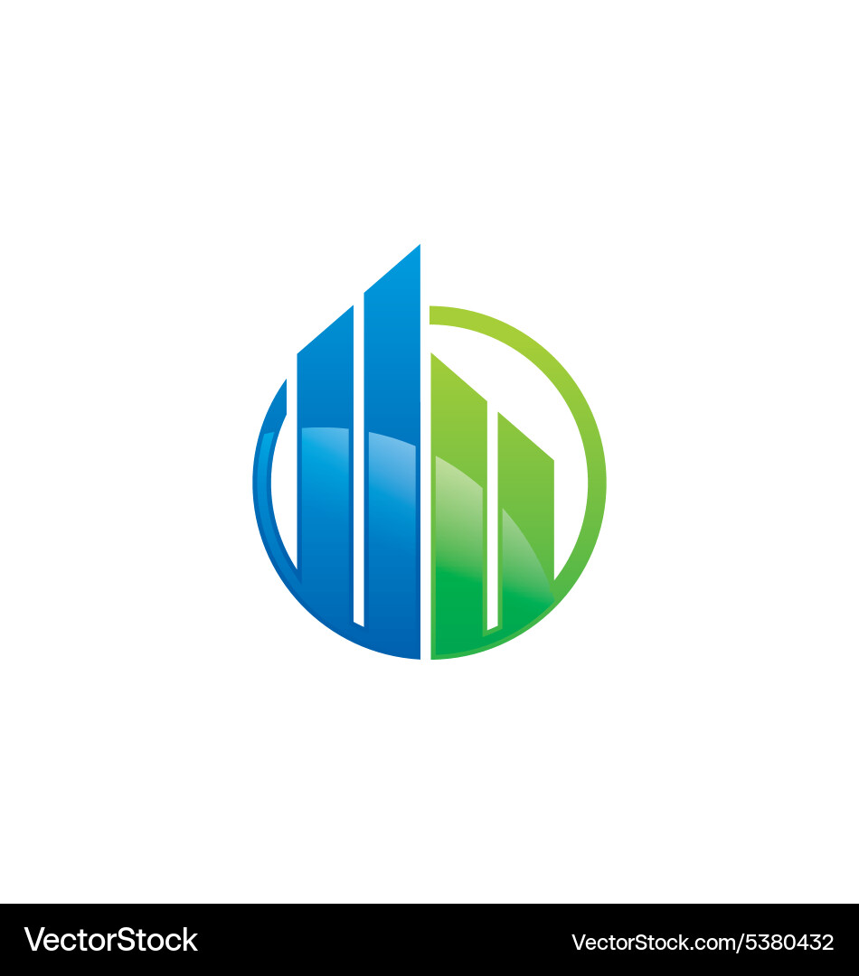 Building Finance Logo - Real Estate Royalty Free Vector
