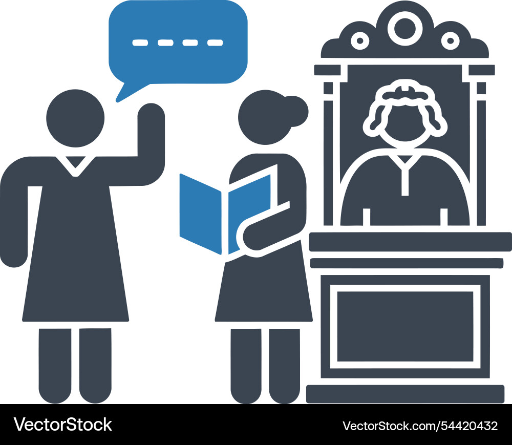 Legal testimony icon Royalty Free Vector Image