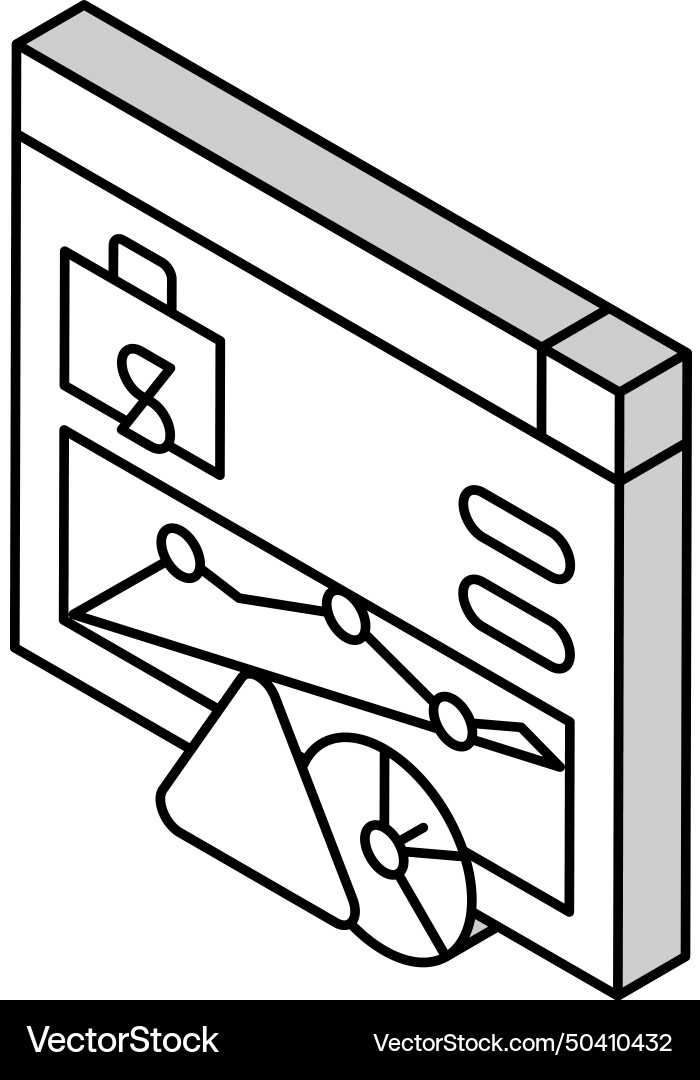 Metrics risk isometric icon Royalty Free Vector Image