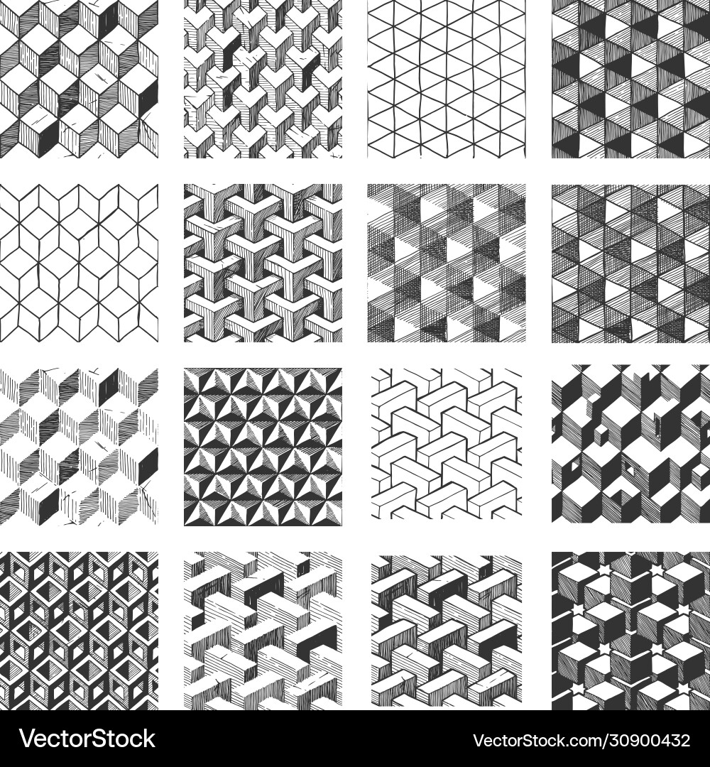 Optical illusion seamless pattern Royalty Free Vector Image