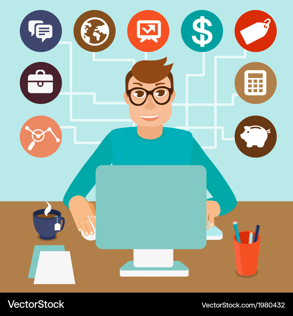 Self employed Royalty Free Vector Image - VectorStock