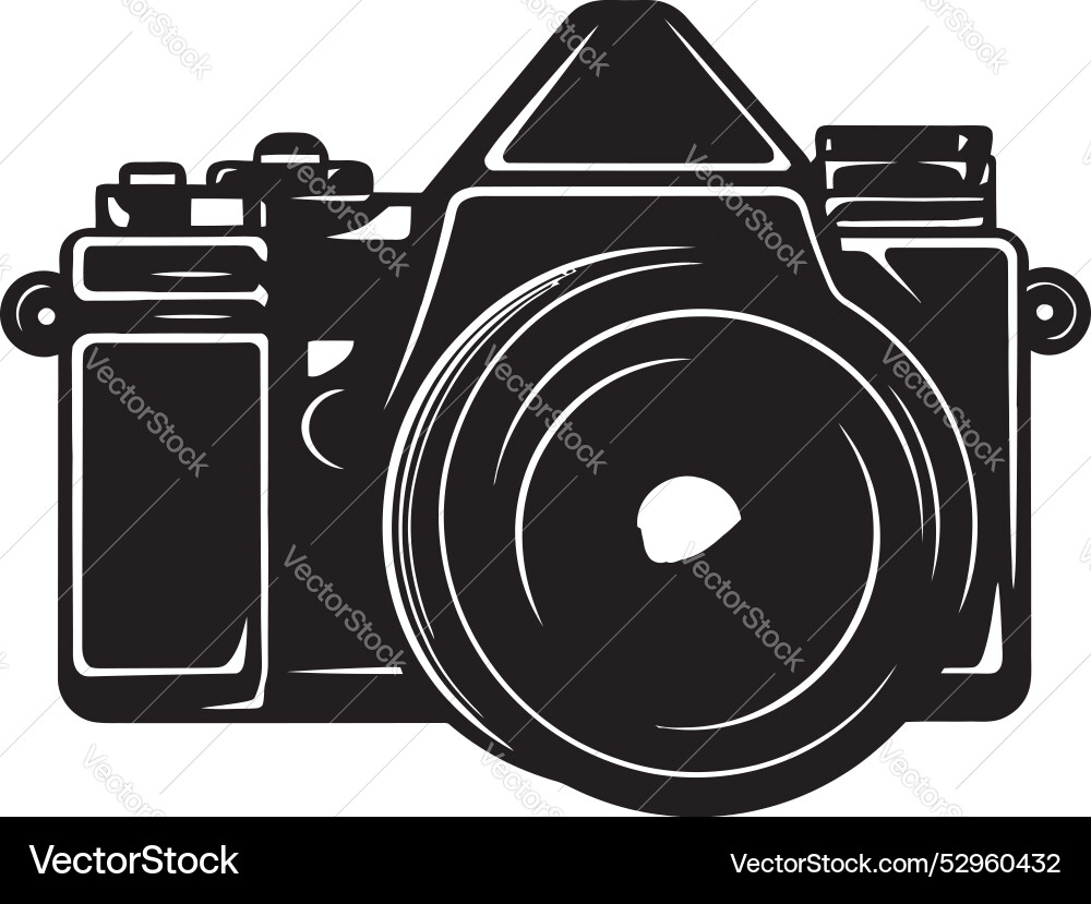 Shuttermark elegant camera emblem capturegraffix Vector Image
