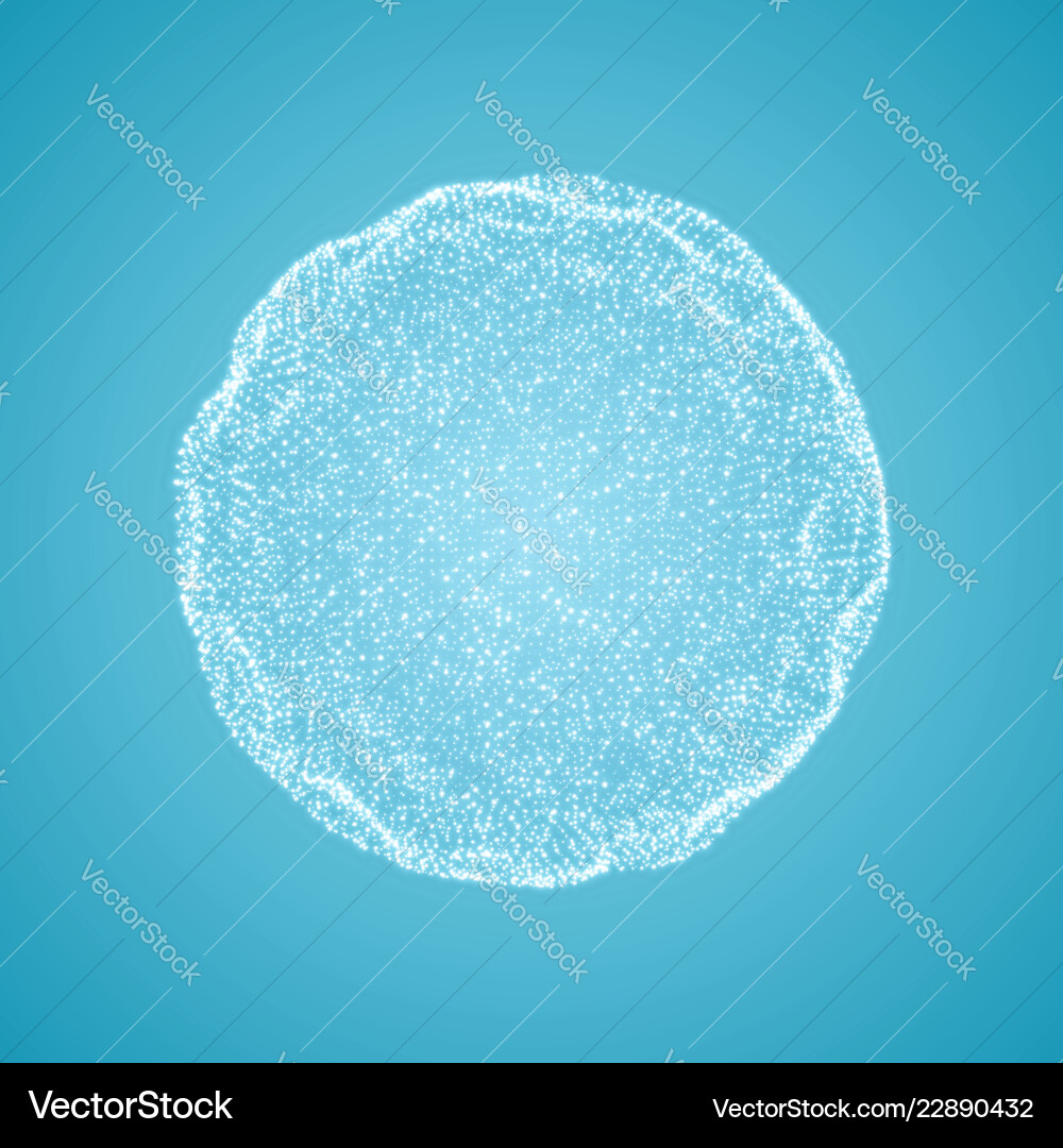 Sphere consisting of points abstract 3d grid Vector Image