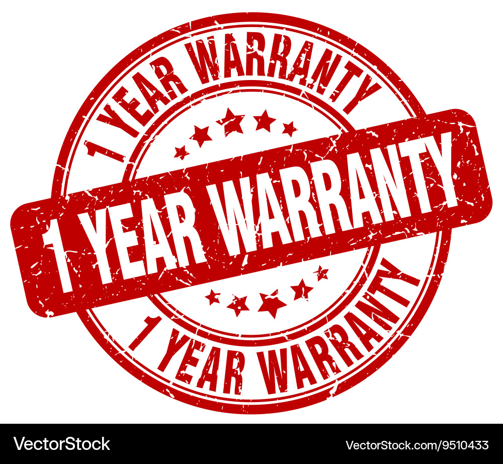 1 year warranty stamp Royalty Free Vector Image