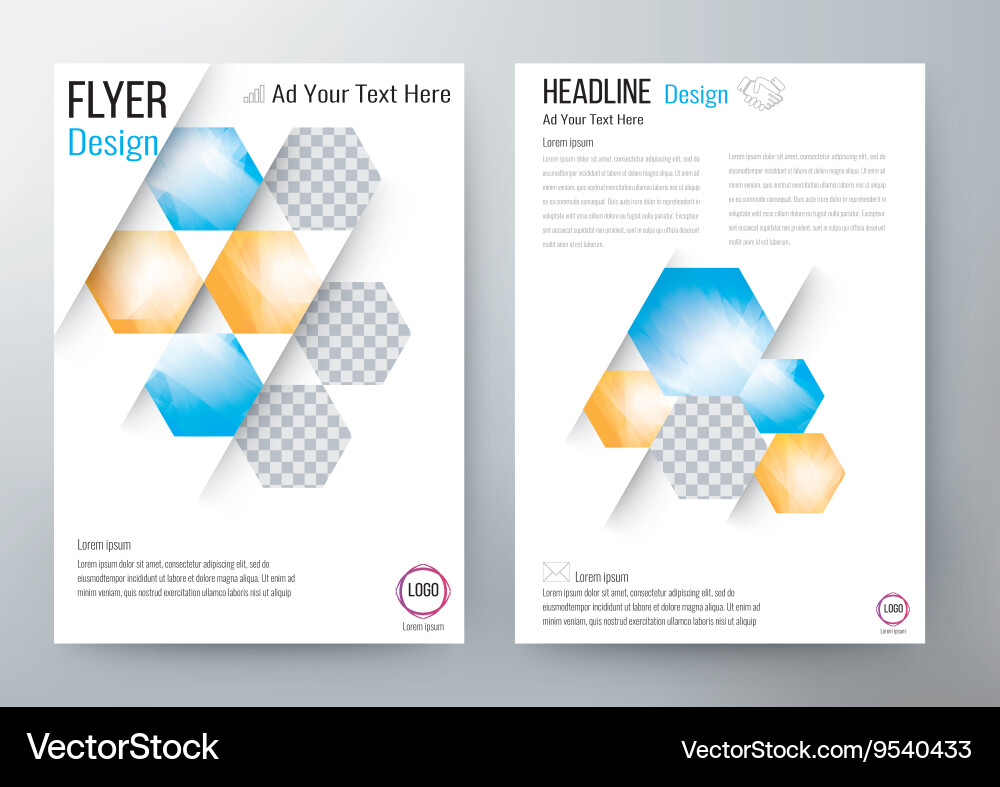 Flyer design layout template brochure for annual Vector Image