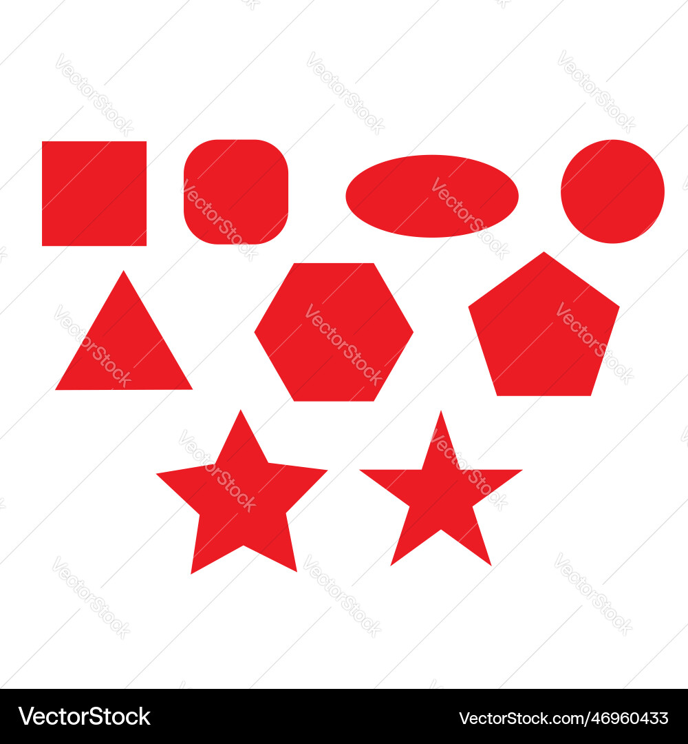 Geometric Shapes: Square, Circle, Star Royalty Free Vector