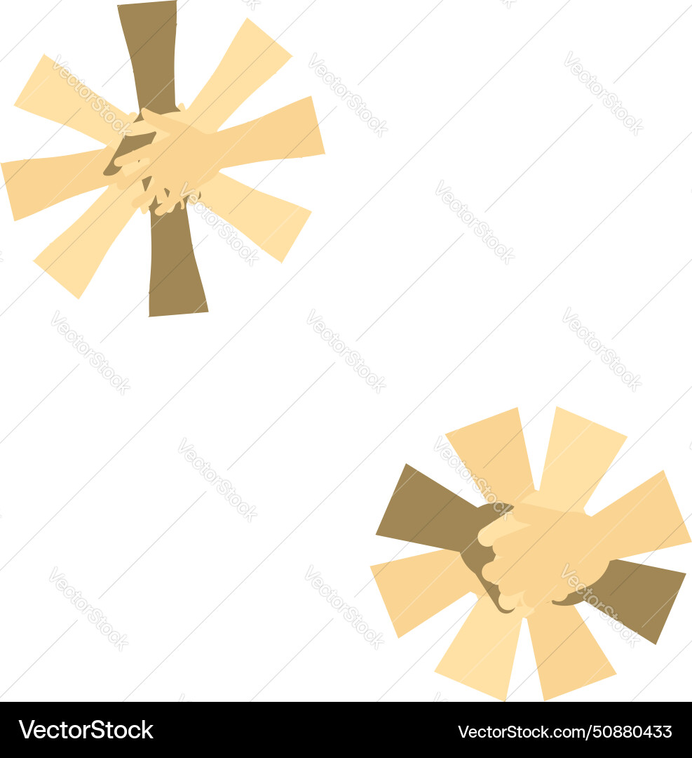 Hands team Royalty Free Vector Image - VectorStock