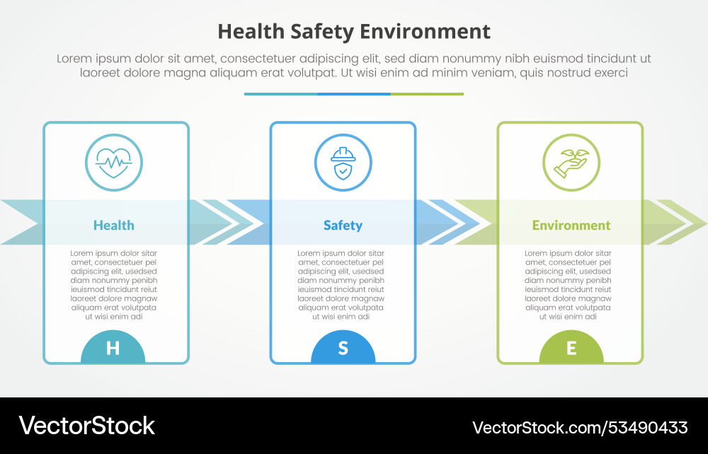 Hse Infografikkonzept für Diapräsentation Vektorbild