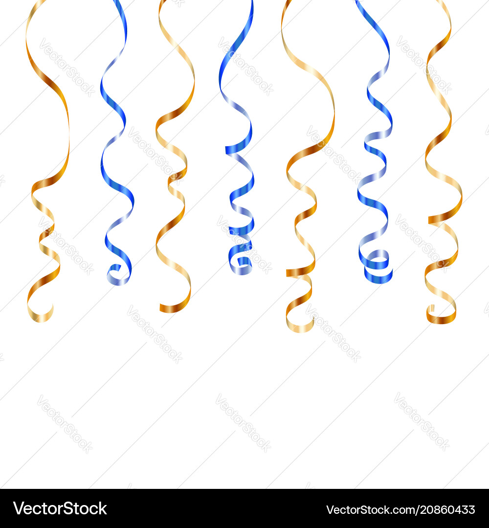 Ribbon confetti isolated Royalty Free Vector Image