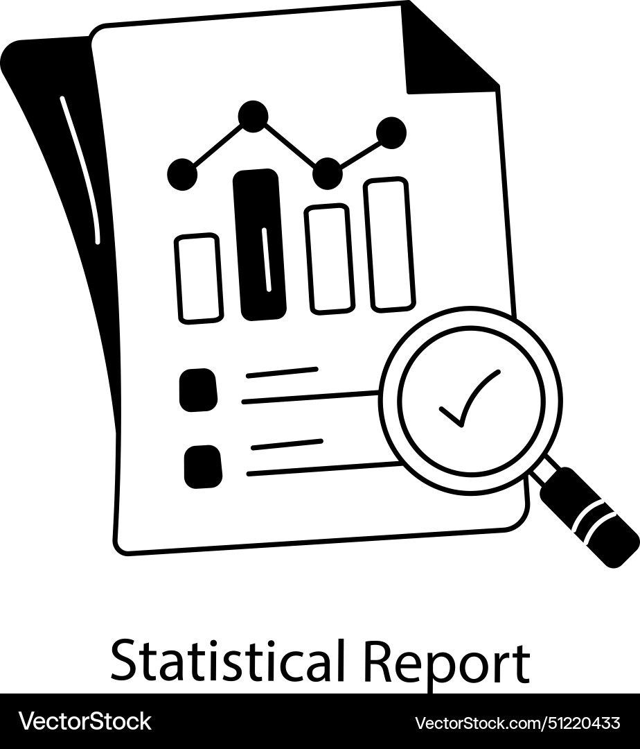 Statistical report Royalty Free Vector Image - VectorStock