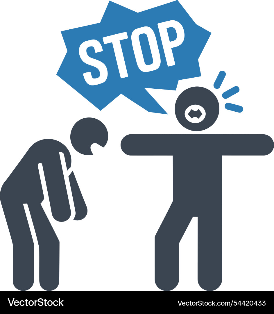 Stop warning action icon Royalty Free Vector Image