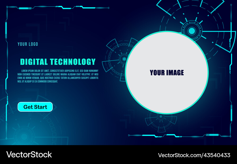 Technology concept for web banner template Vector Image