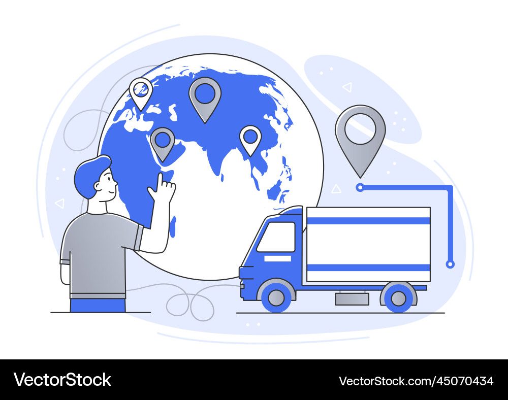 Business logistics concept Royalty Free Vector Image