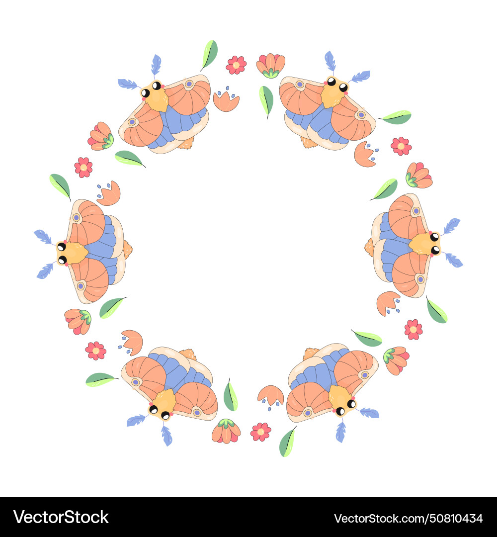 Congratulations frame with flowers plants Vector Image