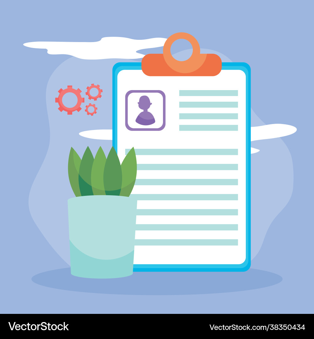 Cv curriculum document Royalty Free Vector Image