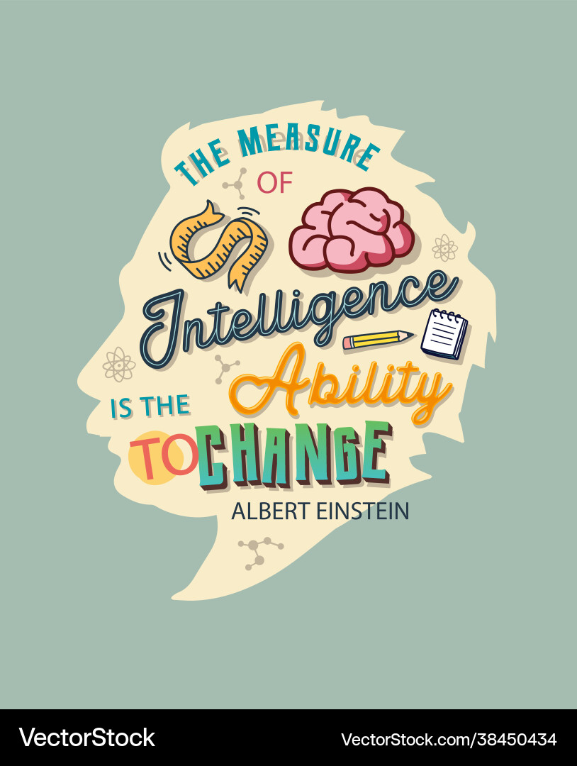 Einstein quote - measure intelligence Royalty Free Vector